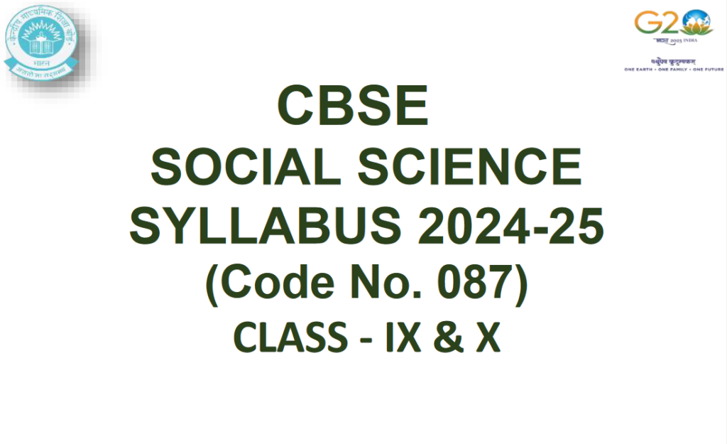 CBSE Class 10 SST Syllabus 2024-25, Check Exam Pattern and Download ...