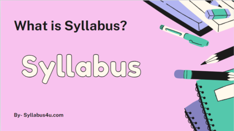 What is Syllabus?