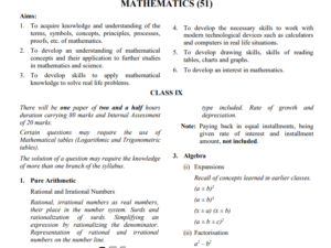 ICSE Class 10 Maths Syllabus 2025-26 PDF, Know Exam Pattern